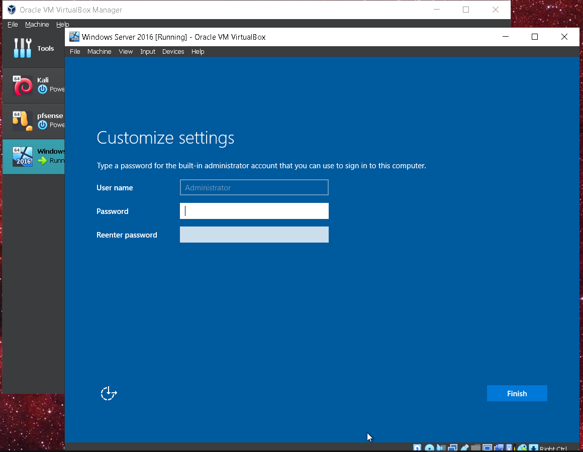 Installing Windows Server 2016 on Oracle VirtualBox · Mark Thompson Portfolio
